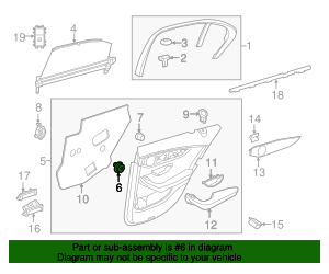 2015-2024 Mercedes-Benz Door Interior Trim Panel Retainer 001-991-67-98 ...