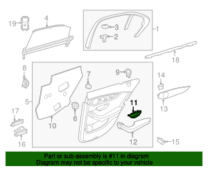 2015-2022 Mercedes-Benz Handle, Inside 205-760-35-00-64-9051 | MB OEM Parts