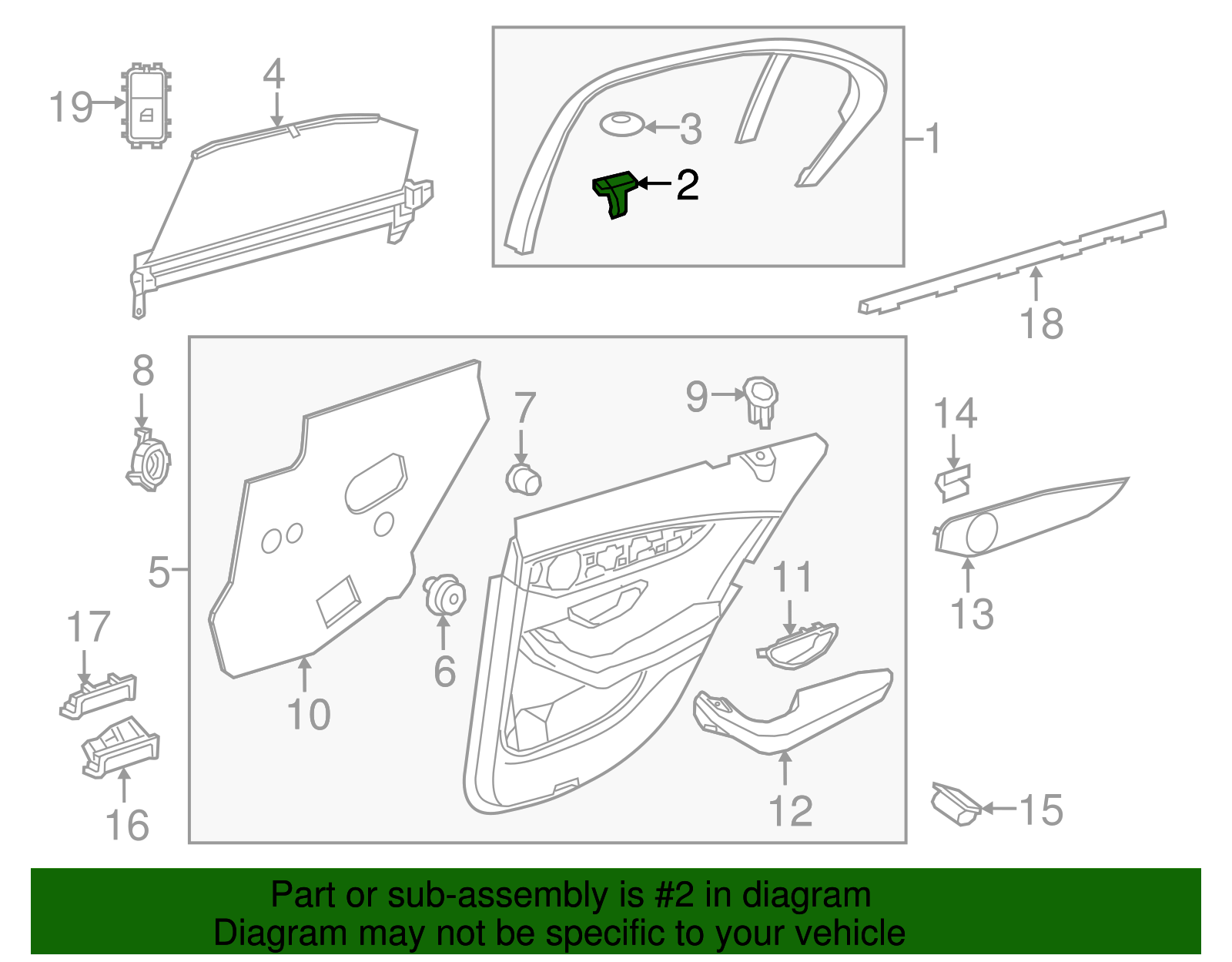 2015-2023 Mercedes-Benz Window Trim Bracket 205-812-00-14-9051 ...
