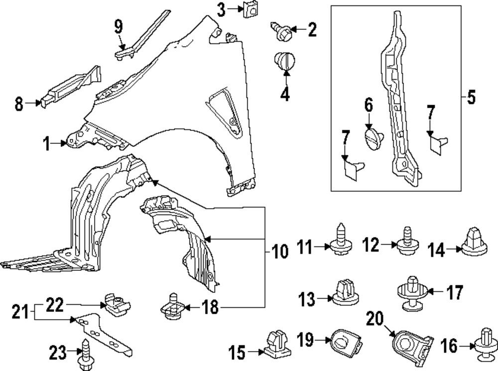 90467-05127 - Fender Liner Clip 2023-2025 Toyota | Longo Toyota Parts