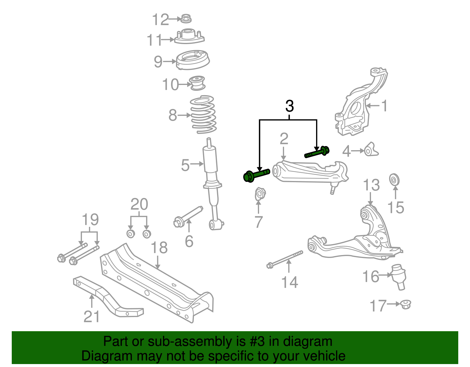 W711504-S439 - 2002-2014 Ford - Upper Control Arm Bolt | My Ford Parts