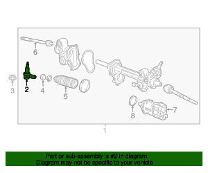 84670800 - Steering Linkage Outer Tie Rod 2017-2022 Chevrolet Colorado ...