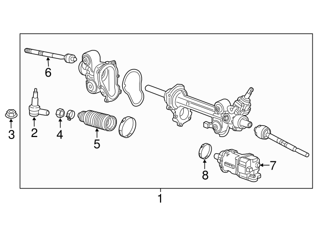 2015-2022 GM Steering Linkage Inner Tie Rod 84344235 | TascaParts.com