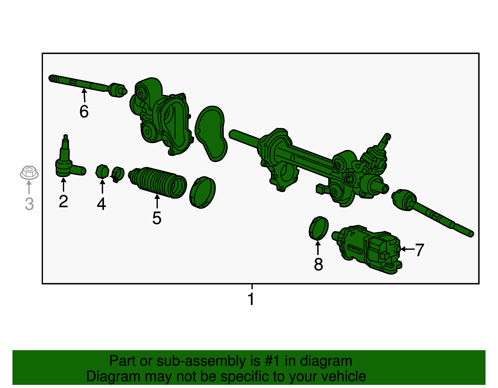 2015-2016 GM Rack And Pinion Assembly 84670807 GM | GMPartsDirect.com