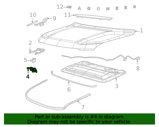 2022-2023 Jeep Hood Latch 68425764aa | TascaParts.com