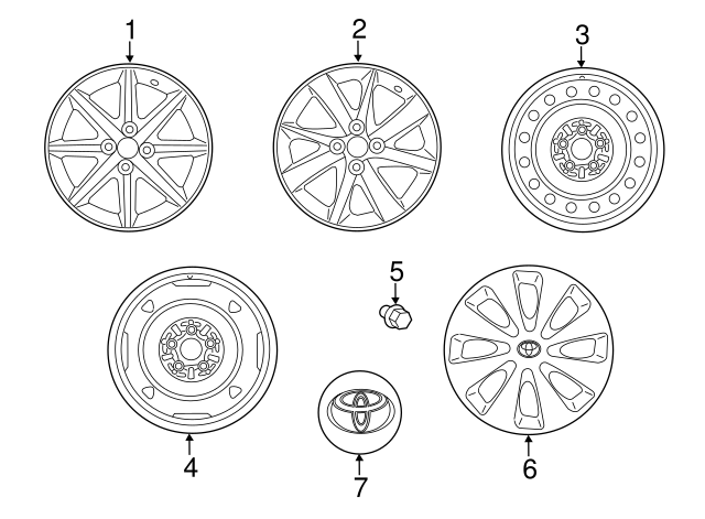 2012-2019 Toyota Wheel Steel 42611-52770 | Toyota Parts Center