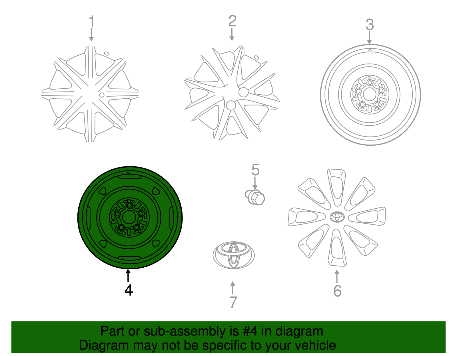 2012-2019 Toyota Prius C 2012-2019 Toyota Prius C - Spare Tire 42611 ...