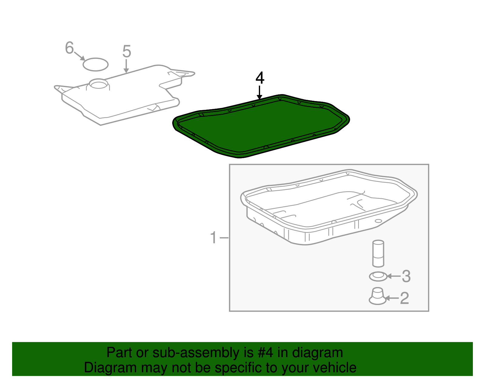 2007-2021 Lexus ES RX NX Automatic Transmission Oil Pan Gasket 2.0L 3 ...