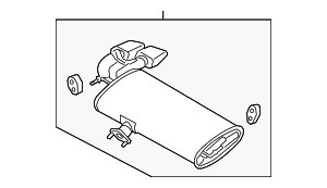 2016-2018 Hyundai Tucson Rear Muffler 28710-D3481 | OEM Parts Online