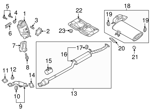 28600-D3570 - Center Muffler - 2016-2018 Hyundai Tucson | World OEM ...