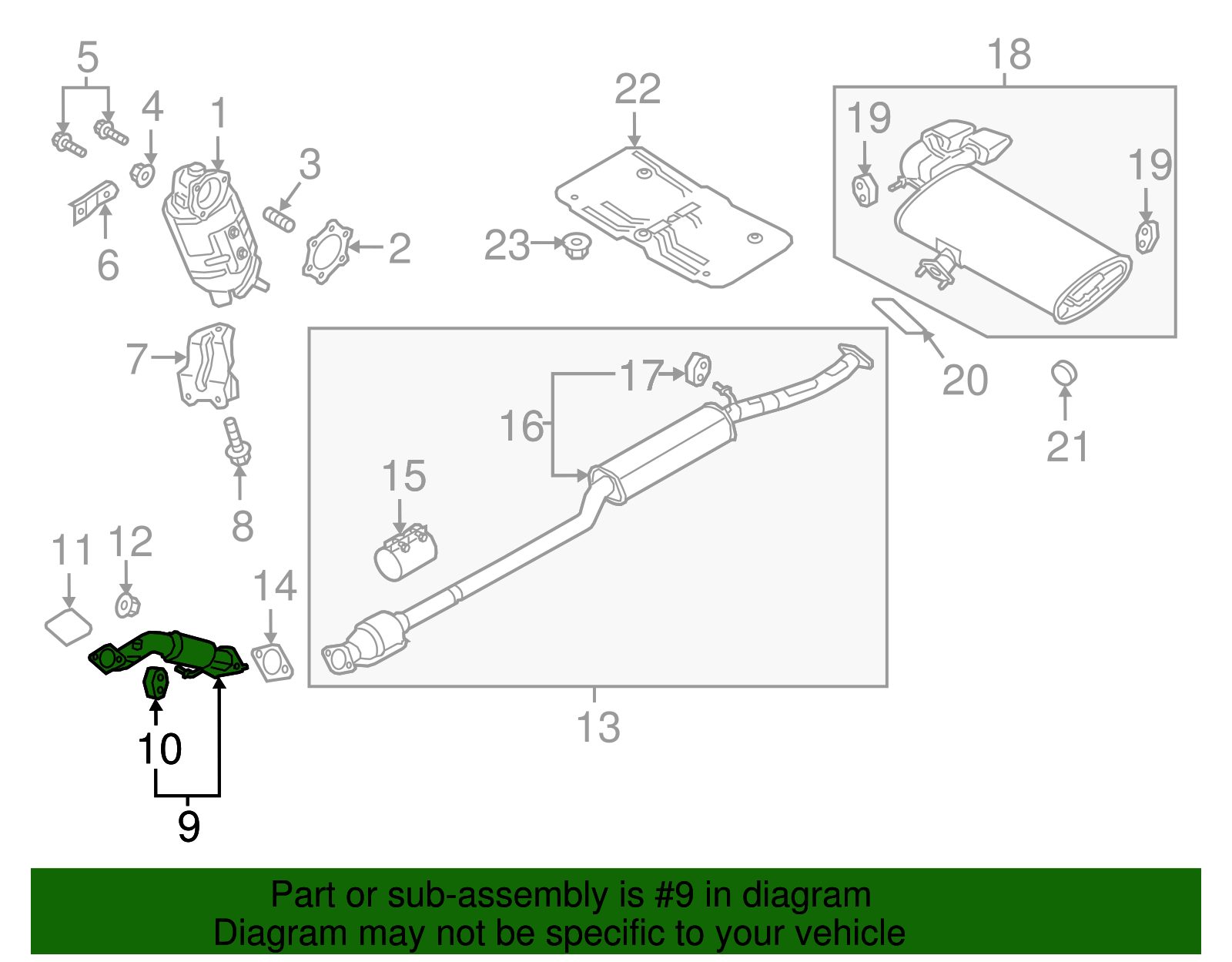 2016-2018 Hyundai Tucson Front Muffler 28610-D3540 | Retail Performance ...