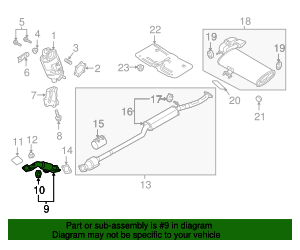 Hyundai - 28610-D3440 - Front Muffler - 2016-2018 Hyundai Tucson | OEM ...