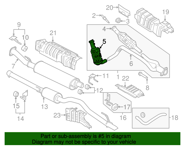 Ford CK4Z-5F250-P - Catalytic Converter - 2015-2019 Ford | OEM Ford Part