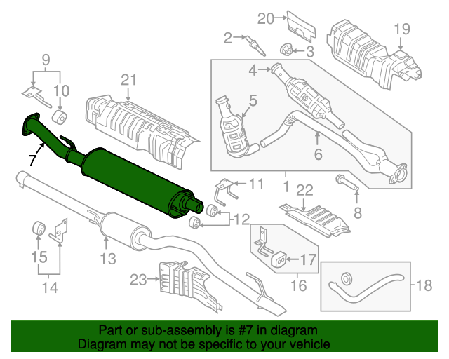 CK4Z-5230-E - Muffler & Pipe 2015-2019 Ford | Ford Parts Connect