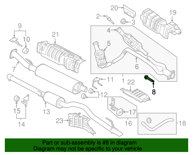 2011-2023 Ford Muffler & Pipe Bolt W714717-S439 | Blue Springs Ford Parts