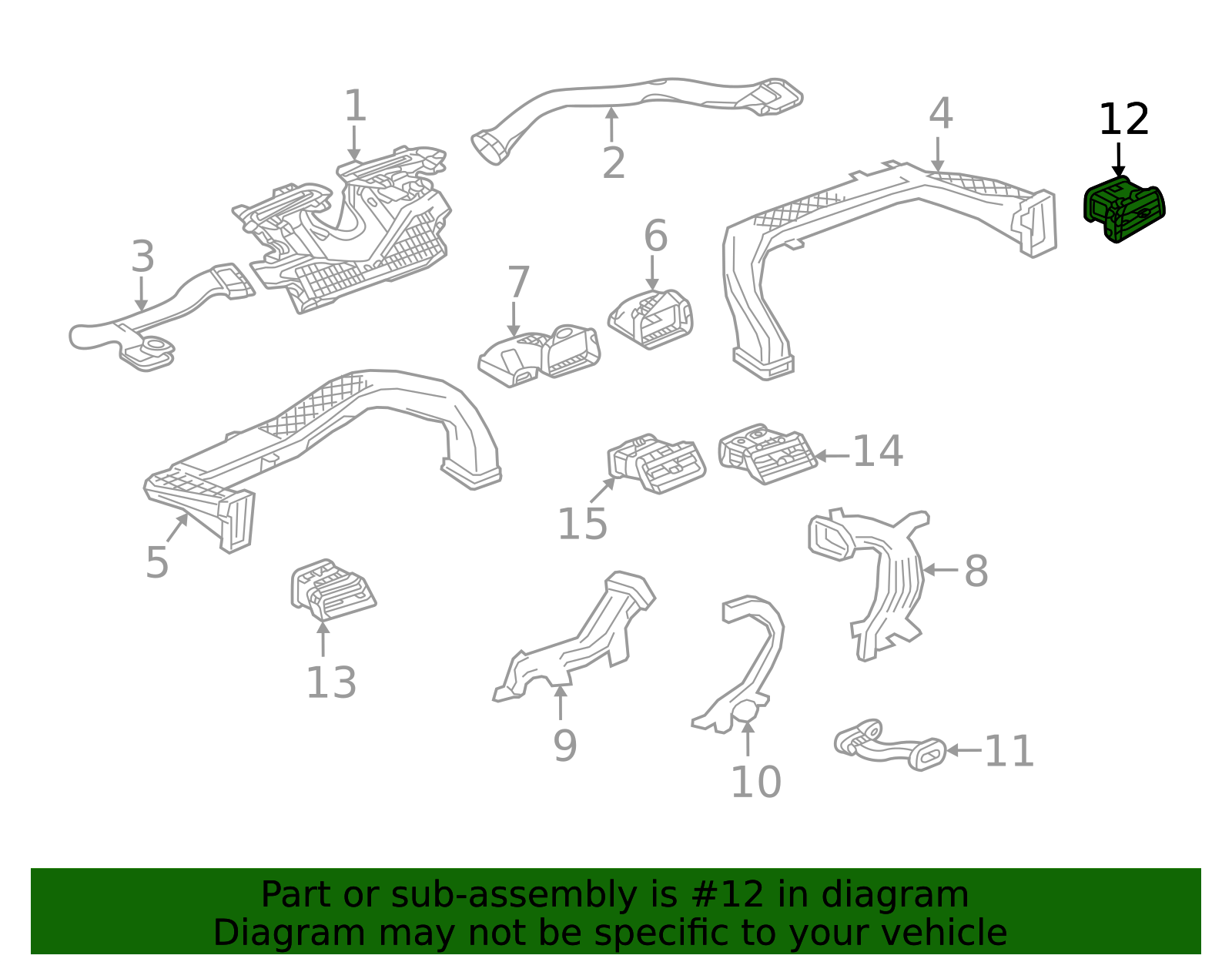 2021-2024 GM Air Vent Grille 84670208 GM | GMPartsDirect.com