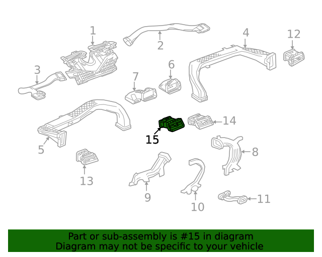 2021-2022 GM Black Driver Side Instrument Panel Center Air Outlet ...