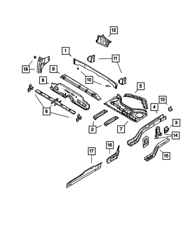 2001-2010 Chrysler PT Cruiser Rear Floor Pan Side Rail Tapping Plate ...