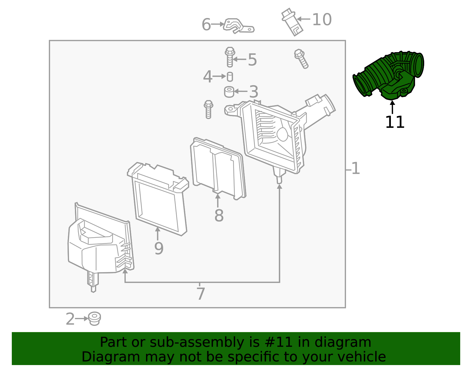2011-2019 Infiniti Rear Duct 16576-1MA0A | OEM Parts Online