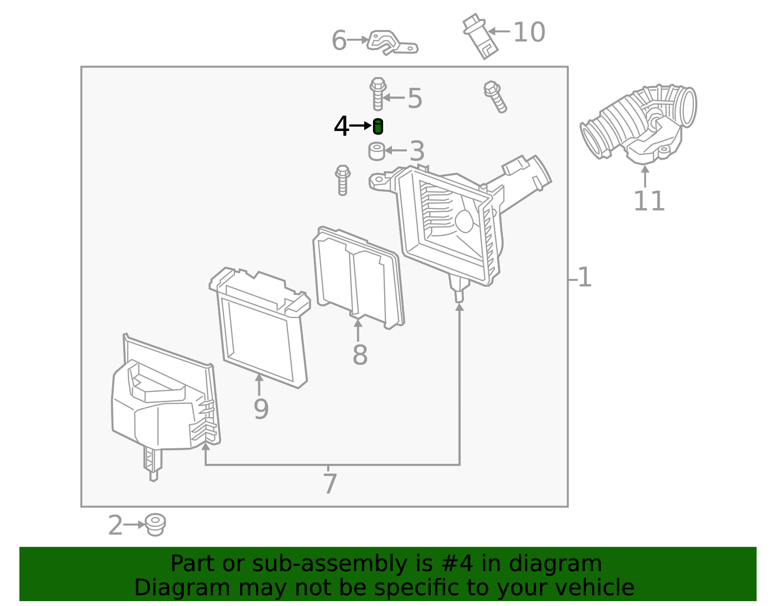 2005-2019 Infiniti Air Cleaner Assembly Retainer 16566-AR000 | Infiniti ...