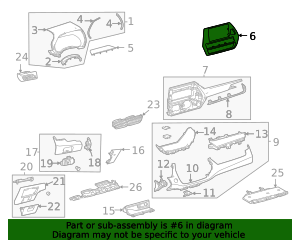 2020-2024 Toyota Highlander Center Bezel 55422-0E050 | OEM Parts Online
