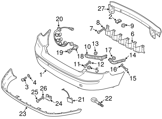 2004-2009 Volvo Reverse Sensor Retainer 39876858 | TascaParts.com