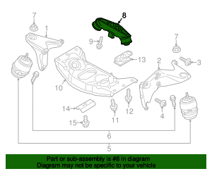 2011-2016 Porsche Panamera Trans Mount 970-375-118-01 | OEM Parts Online
