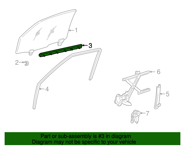 68220-60061 - Belt Weather-Strip 1998-2007 Toyota Land Cruiser | Longo ...