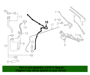 447-860-71-00 - Windshield Hood Nozzle 2019-2023 Mercedes-Benz Metris ...