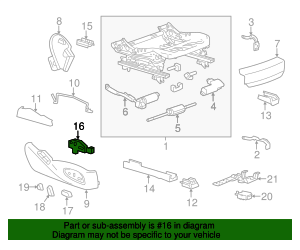 Front Passenger Side Seat Adjuster Switch 23247576 | GMPartsDirect.com