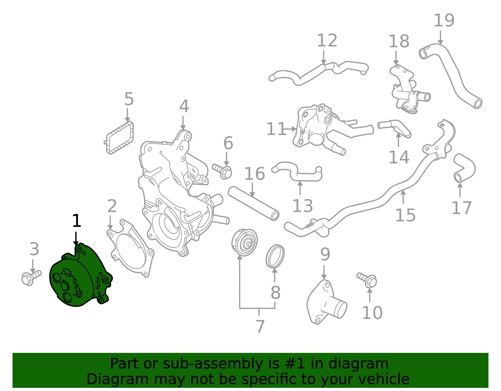 2022-2024 Mitsubishi Outlander Water Pump Assembly MQ718214 ...