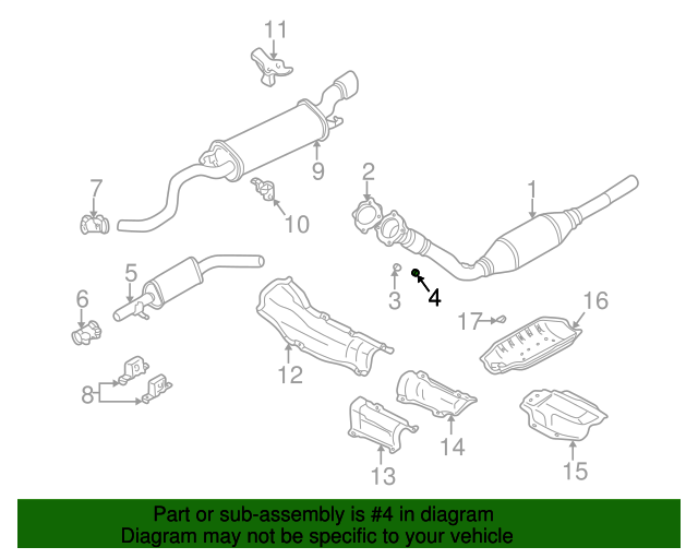 N-903-690-01 - Converter & Pipe Lock Nut 2000-2006 Audi | Audi OEM Parts