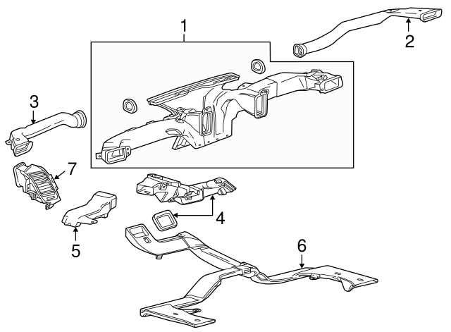 2015-2020 GM Front Air Distribution Duct 22817483 | TascaParts.com