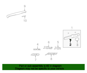 2000-2013 Toyota Trim Bezel Clip 76817-12050 | Toyota Parts Center