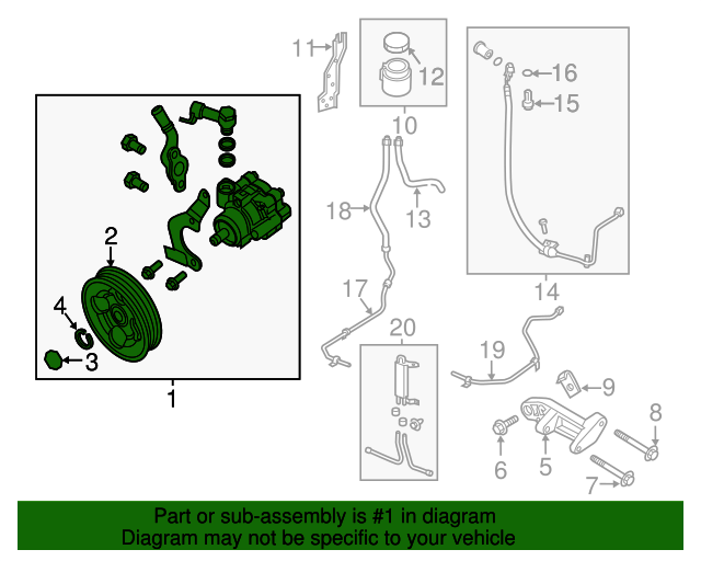 49110-1PE0A - Power Steering Pump 2012-2021 Nissan | AutoNationParts.com