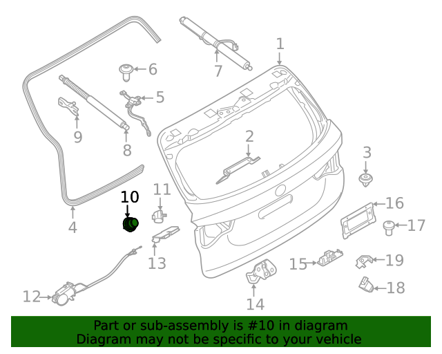 51247453842 - 2018-2022 BMW Lift Gate Bumper (51-24-7-453-842) | BMW of ...