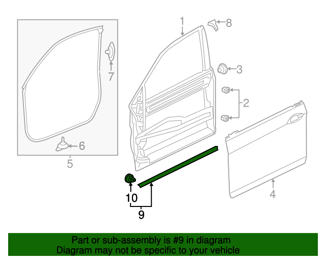 72328-T2A-A01 - Lower Seal 2013-2017 Honda Accord | Honda Parts Online