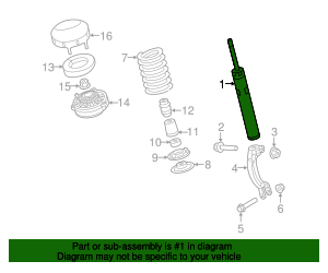 8W0-413-031-AA - Suspension Shock Absorber 2017-2023 Audi ...