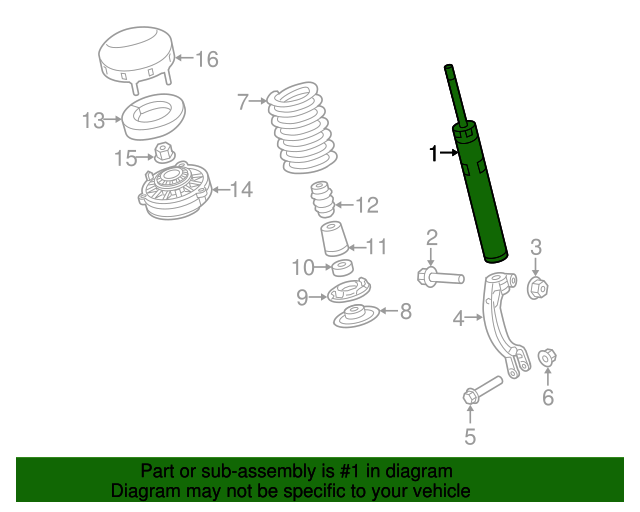 8W0-413-031-AA - Suspension Shock Absorber 2017-2024 Audi ...