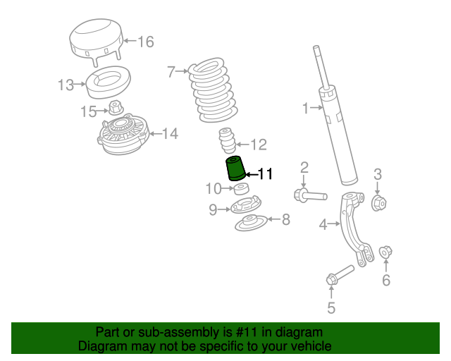 8W0-412-137 - Strut Dust Shield 2017-2023 Audi | Audi OEM Parts