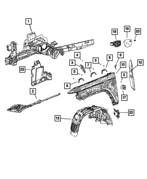 Fenders for 2022 Jeep Grand Cherokee L | Mopar Factory Parts