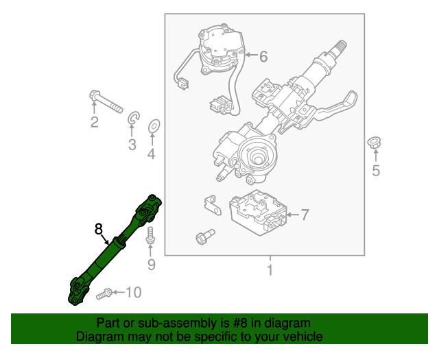 56400-H5000 - Lower Shaft 2018-2021 Kia Rio | Kia.Parts Store