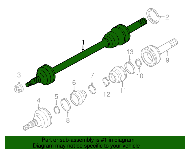 2010-2016 Porsche Panamera Cv Axle Assembly 970-332-024-21 | Gaudin ...