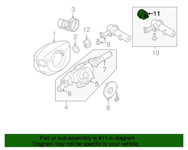 1996-2021 Nissan Ignition Switch 48750-0M010 | OEM Parts Online