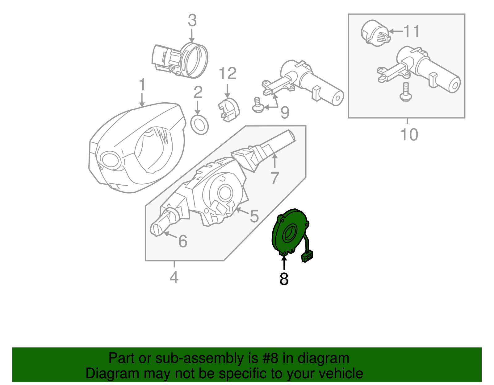 2007-2021 Nissan Angle Sensor 47945-JD00A | Bill Kay Nissan Parts