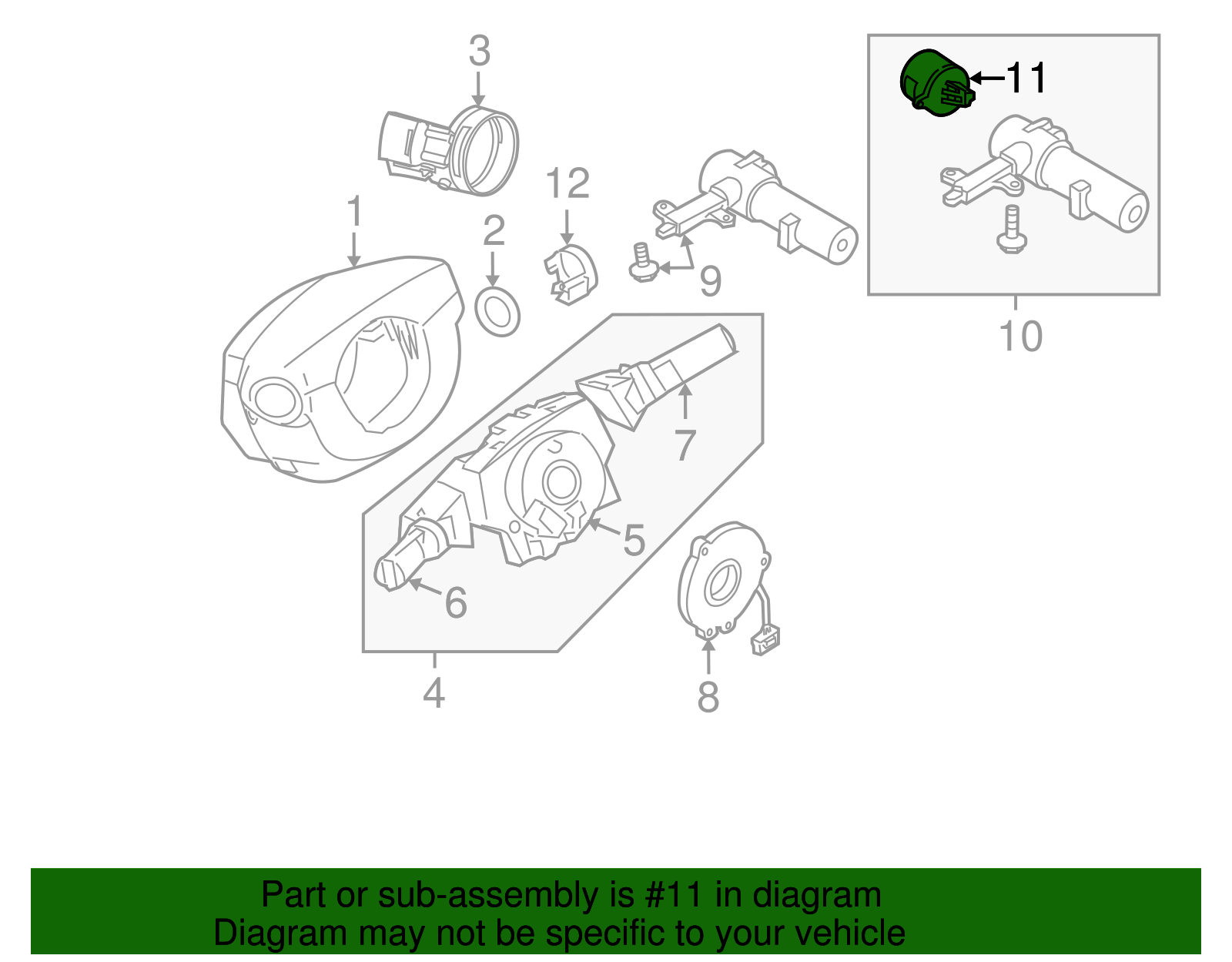 48750-0M010 - Ignition Switch - 1996-2021 Nissan | Nissan OEM Parts Direct