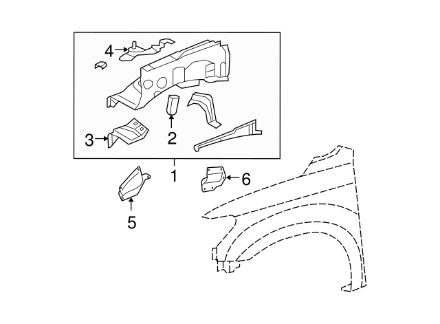 Apron Assembly Bracket - Toyota (53728-0C010) | Toyota Parts