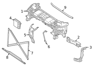 2020-2021 Mercedes-Benz Upper Tie Bar 1676209900 | MB Parts Center