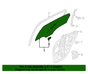 2015-2019 Hyundai Sonata Door Glass 83410-C1010 | OEM Parts Online