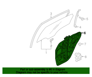 2015-2019 Hyundai Sonata Window Regulator 83481-C2000 | OEM Parts Online